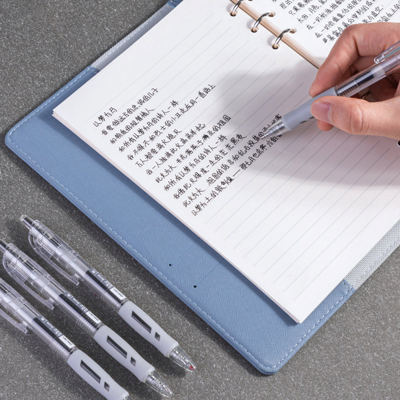 Deli S128 Smooth Writing 0.5mm Ballpen Press Gel Pen Spring Head for ...