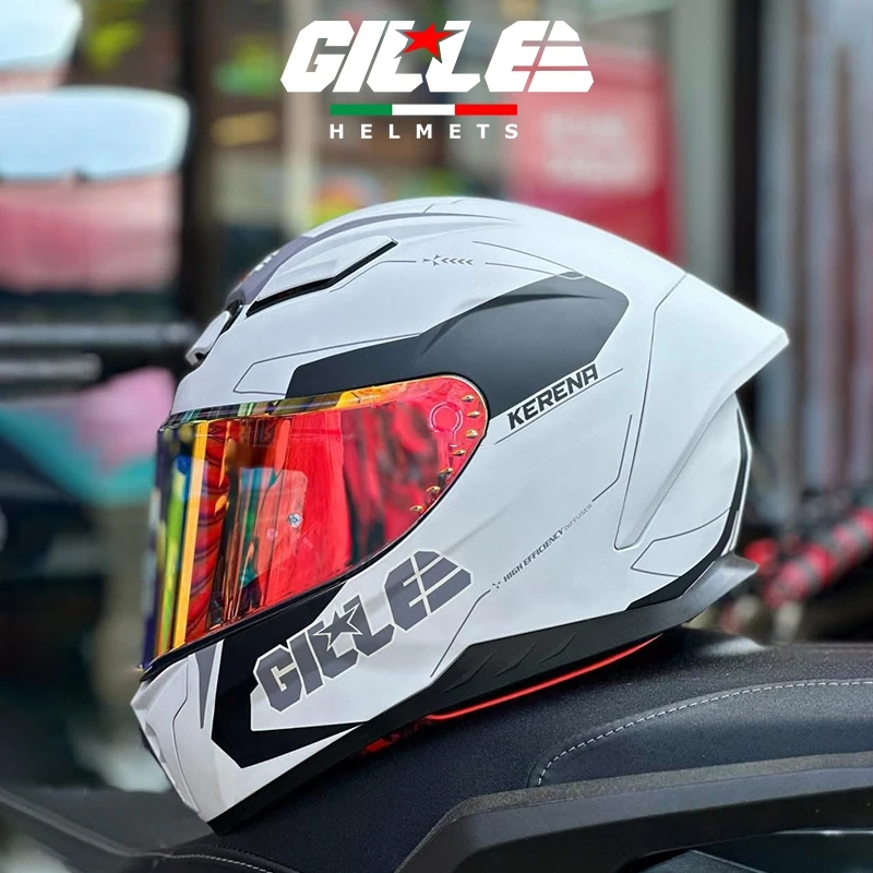 ORA GILLE Helmet Two Tone Full Face Motorcycle Helmet For Woman Man ...