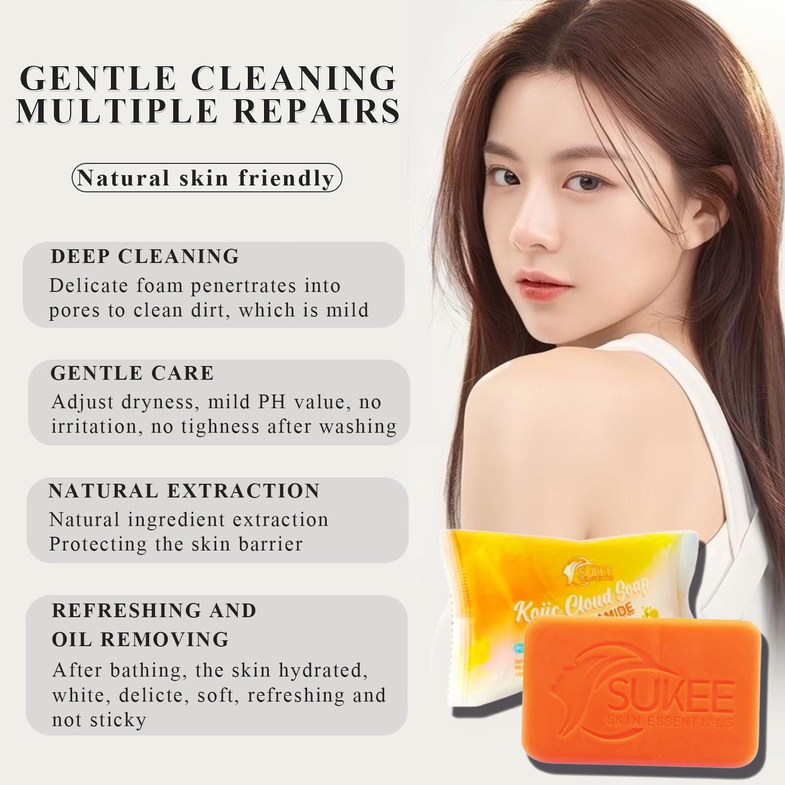 SUKEE Kojic Soap Original Niacinamide Soap Whitening for Women Men ...