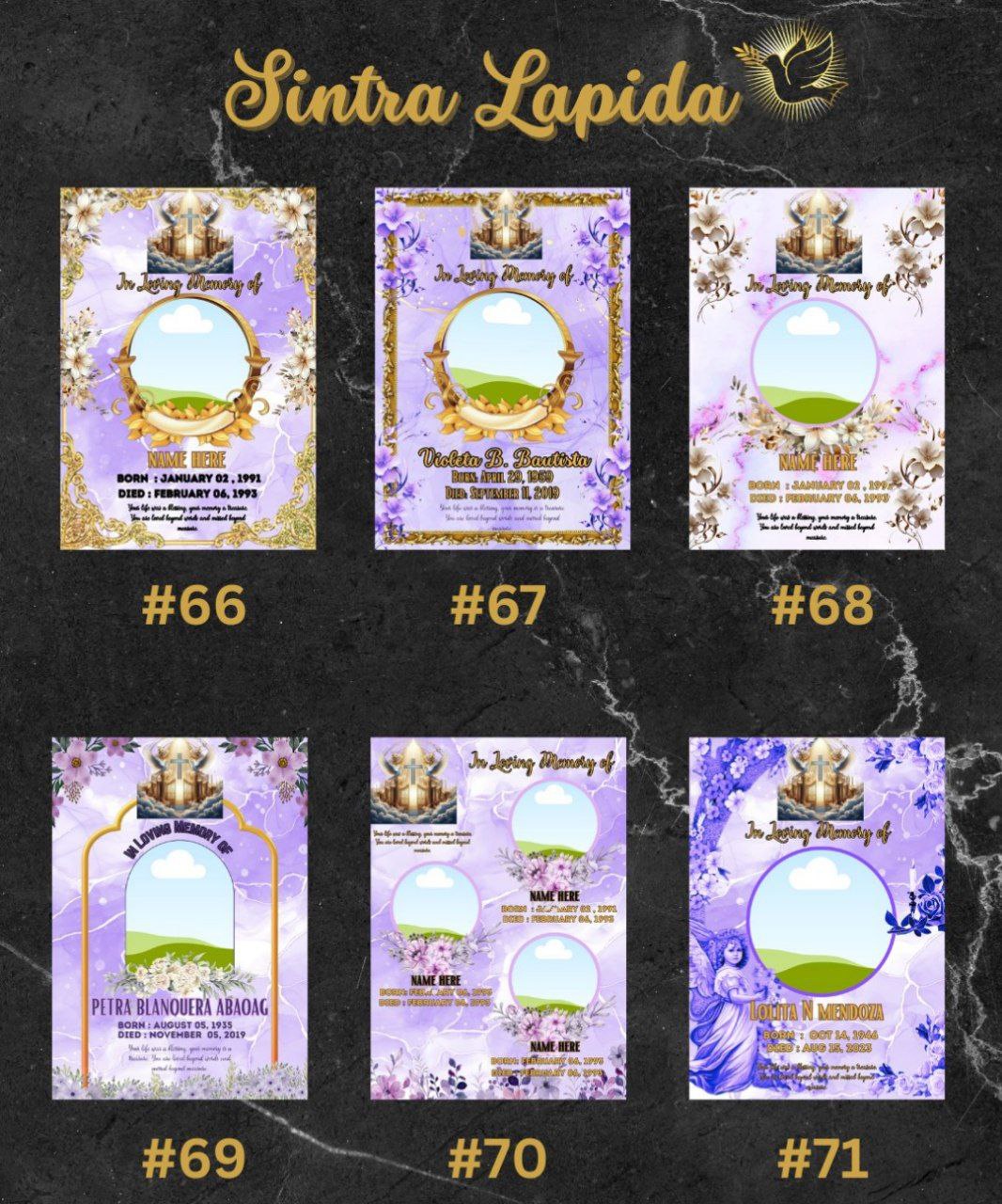 UNDAS SINTRA LAPIDA WITH FREE CANDLE A4 SIZE (PORTRAIT STYLE) DESIGN ...