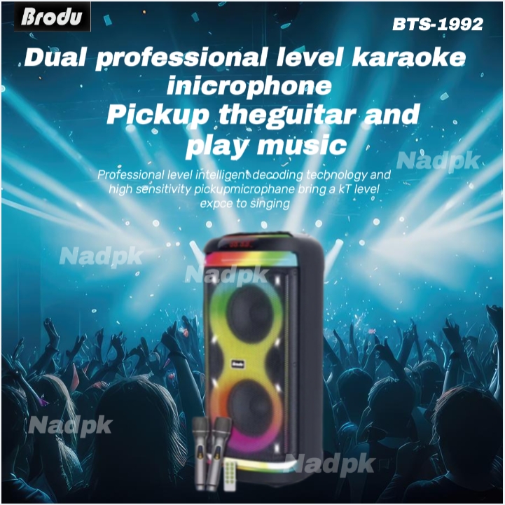 Brodu BTS 1908 Portable Bluetooth ikaraoke box party Magic Sound 2 ...