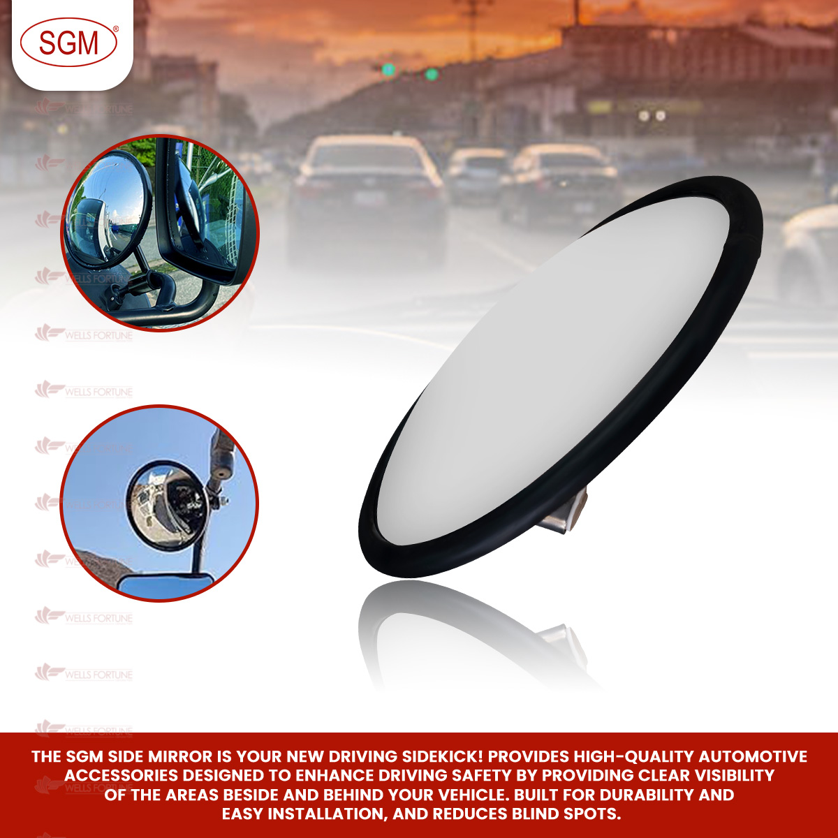 SGM BUMPER MIRROR 8" / BUMPER MIRROR 5 3/4 (1PC) | Shopee Philippines