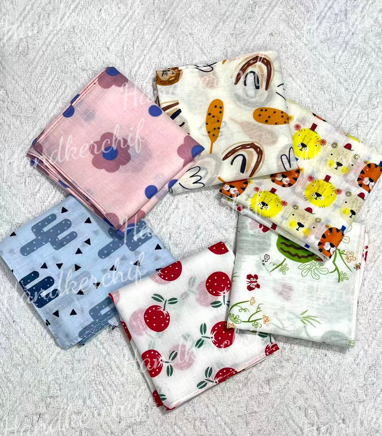 Handkerchif 6pcs&12pcs Lady Korean Japanese style Cotton Panyo Little ...