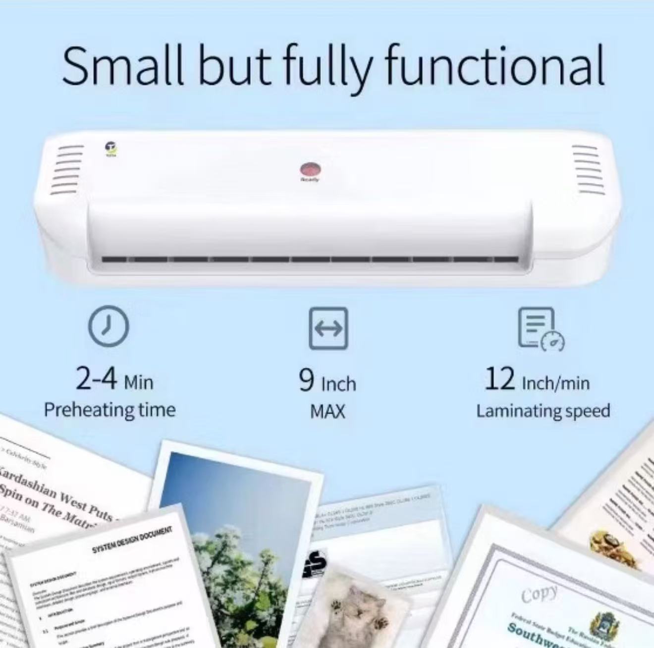 TEEDA TGS-1 A4 Laminator Photo Paper Painting Card Documents Office ...