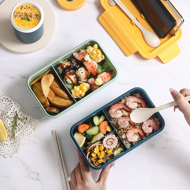 2in1 Jumbo Bento Box with Lunch Bag & Utensils | Leak-Proof ...
