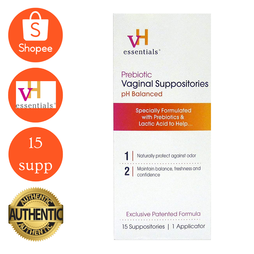 ESSENTIALS PREBIOTIC PH BALANCED VAGINAL 15 SUPPOSITORIES 1 APPLICATOR ...