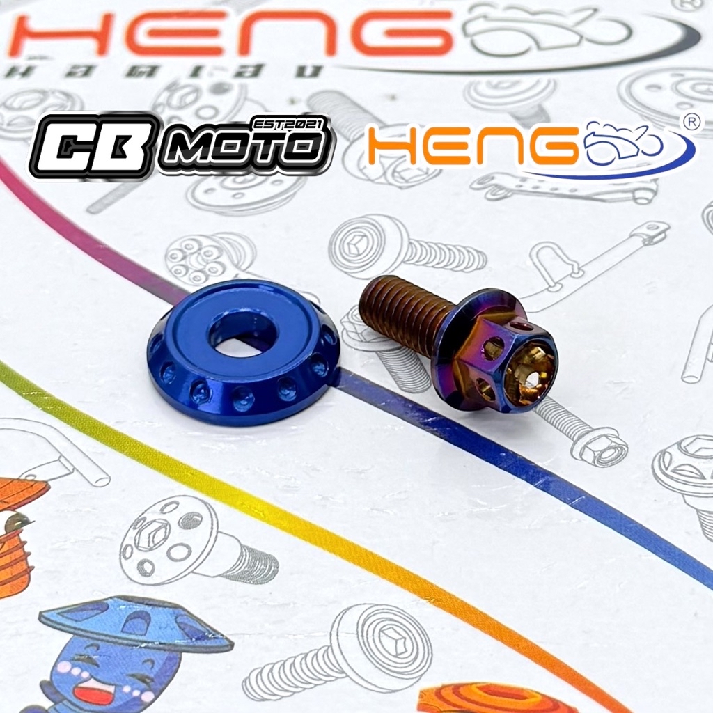 HENG COMBI BRAKE BOLTS FOR CLICK V1 V2 & V3 125 / 150 CNC TITANIUM ...
