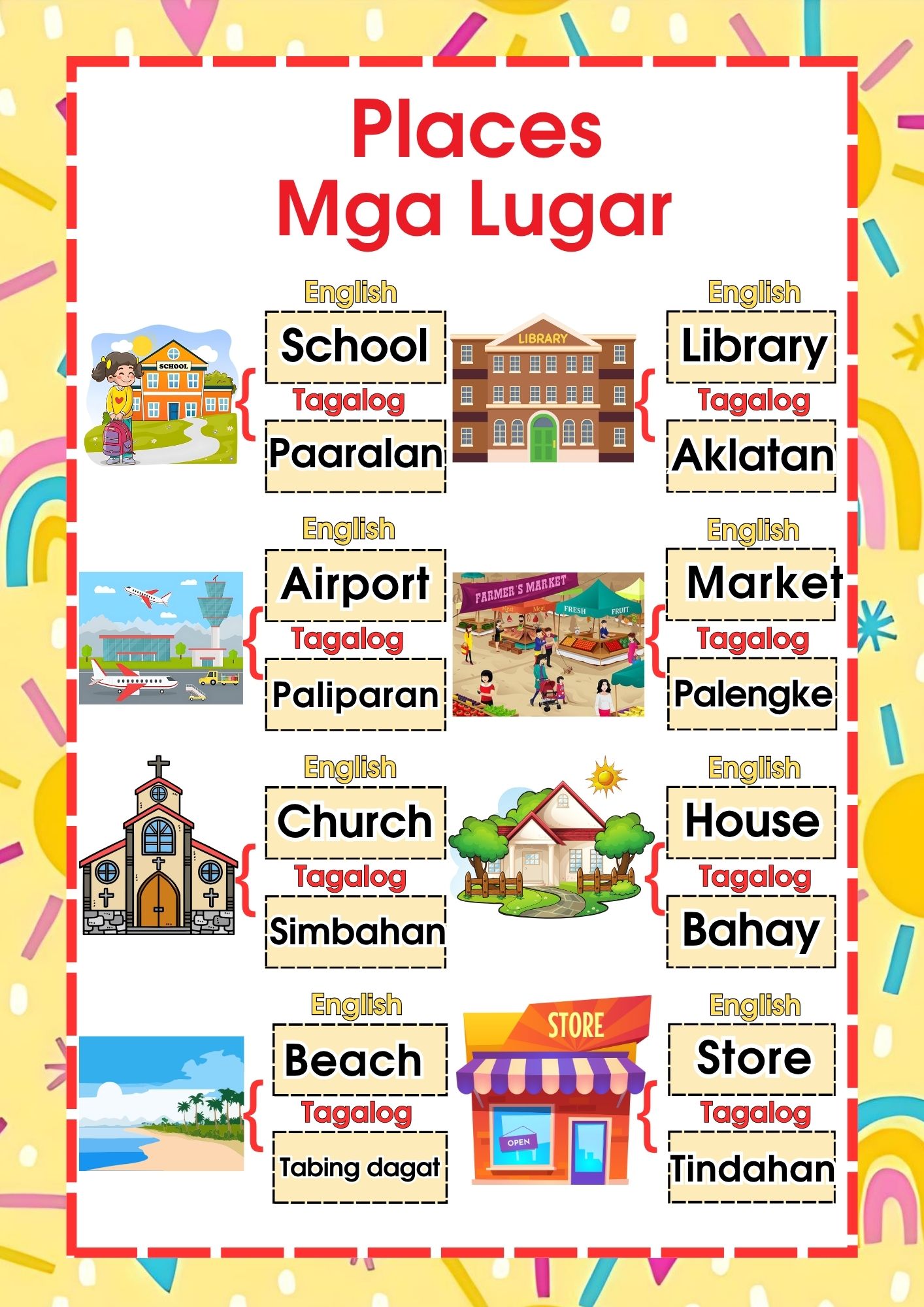 ENGLISH TAGALOG LEARNING BOOK | READING BOOK | LEARNING MATERIAL | A5 ...