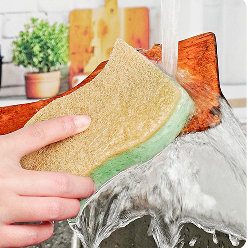 10Pcs/Pack Kitchen Cleaning Sponges Double-sided Sponge Wipes Pan Pot ...