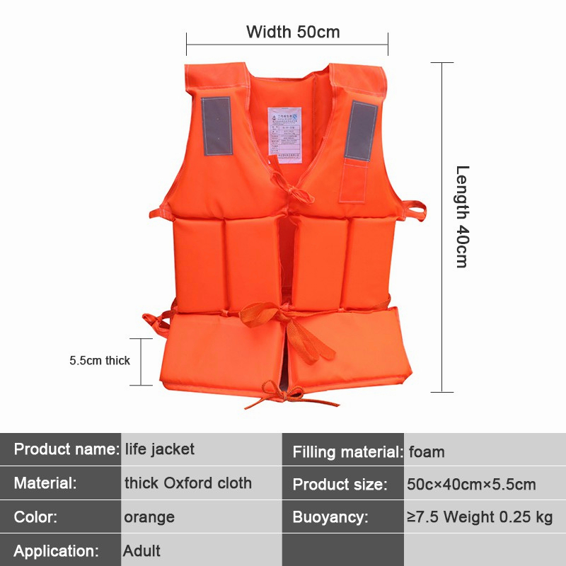 Life Jacket Adult Increase Thicken Marine Drifting Fishing Life Jacket ...