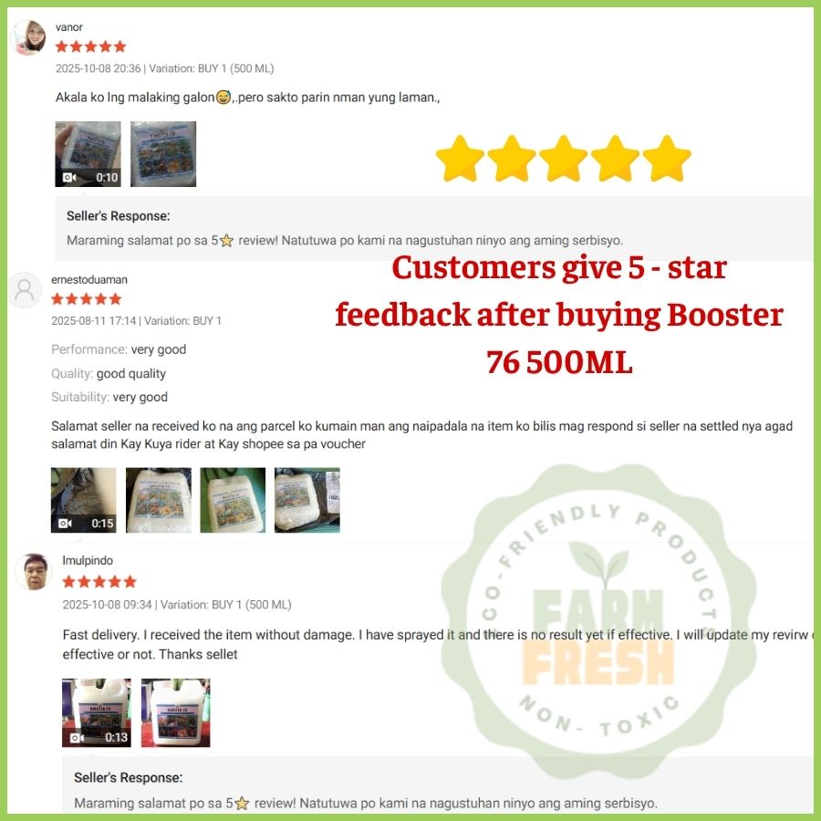 BOOSTER 76 500ML– Organic fertilizer for plantations, boosts flowering ...