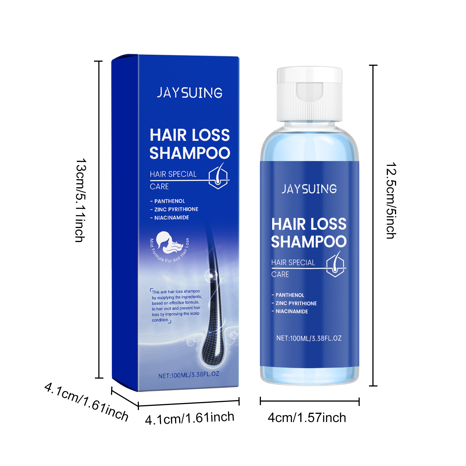 JAYSUING Copper Peptide Shampoo Niacinamide Salicylic Acid Moisturizing ...