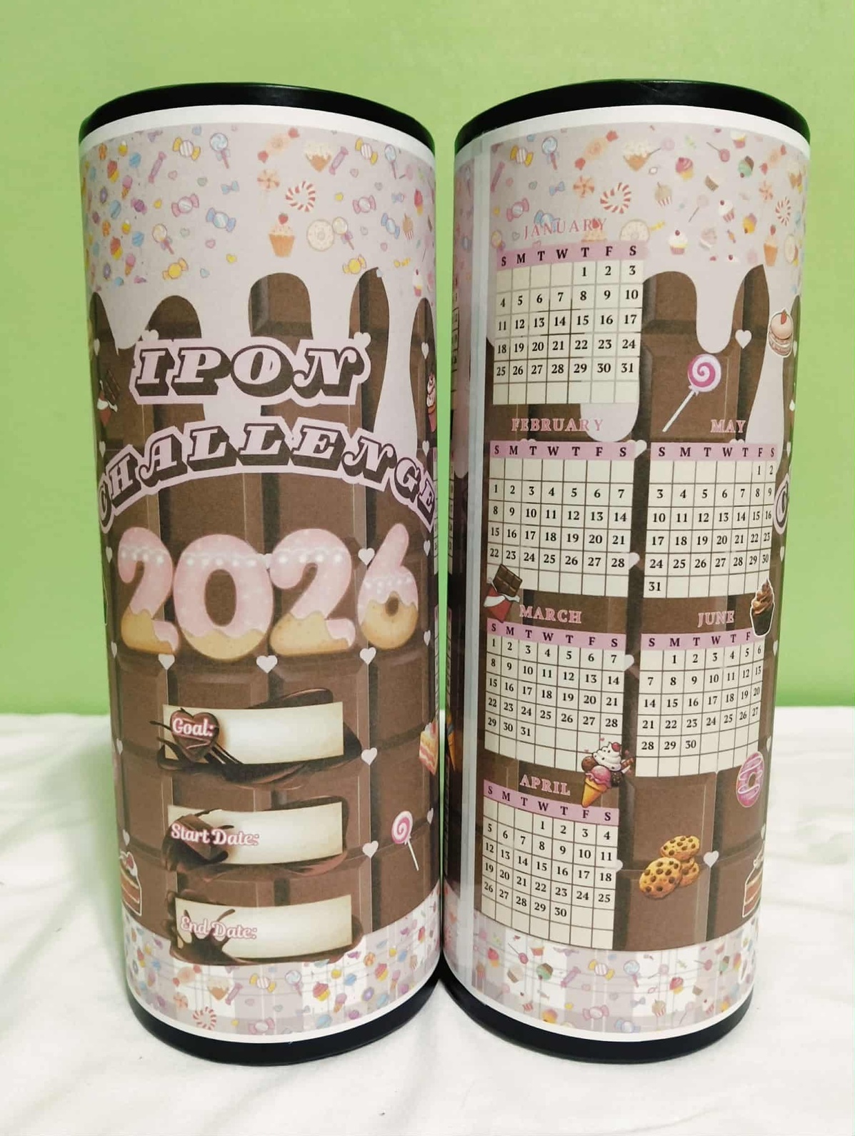 2026 Newest Alkansya Ipon Challenge Sweets Edition Sweet Pink and ...