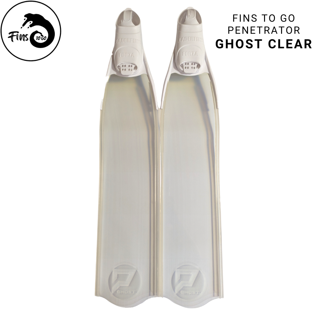 Penetrator Clear Ghost XSoft Fins To Go - for Freediving & Spearfishing ...