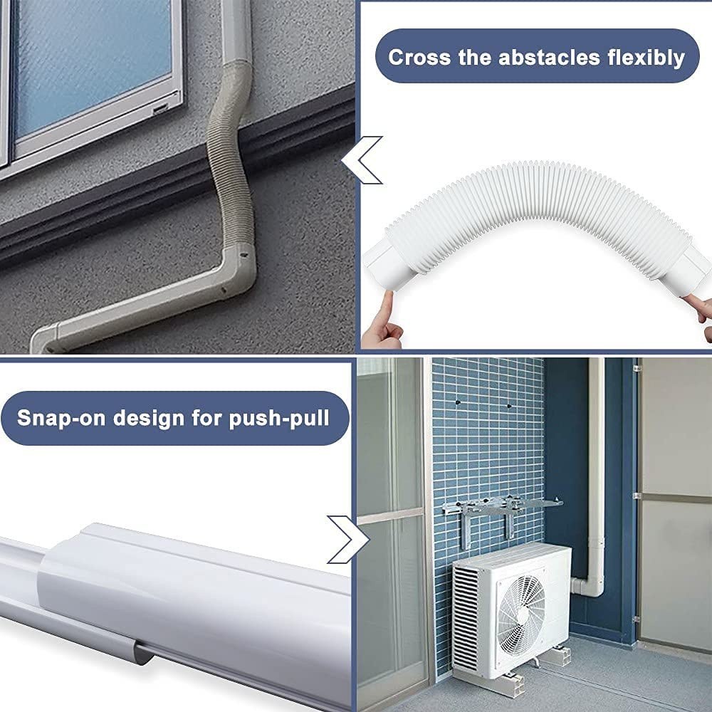 4"x2.5" - PVC Molding / Cladding for Air Conditioning Cover (pipe only ...