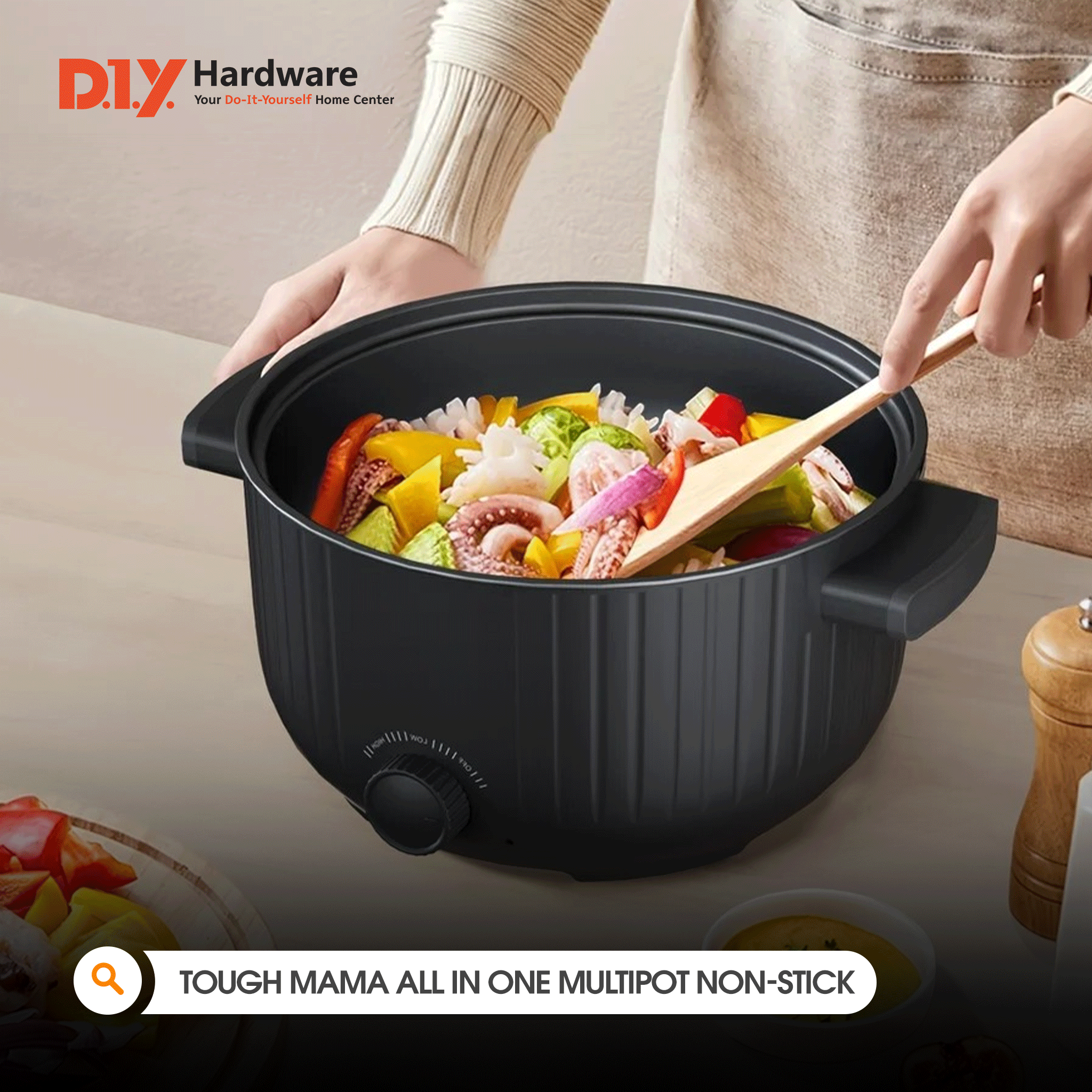 Tough Mama NTM-MP3L All in One Multipot Non-stick Electric Rice Cooker ...