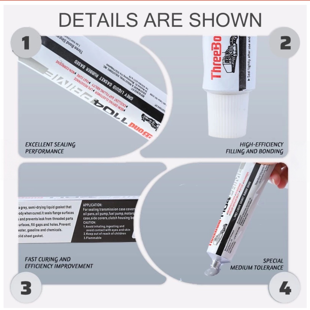 ThreeBond 1104 Prime Sealant Rubber Based Gasket Maker 25g /80g ...