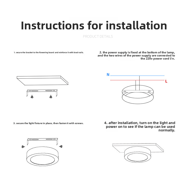 24W 18W 12W 9W 6W Square Pin Light LED Ceiling Surface Downlight Indoor ...