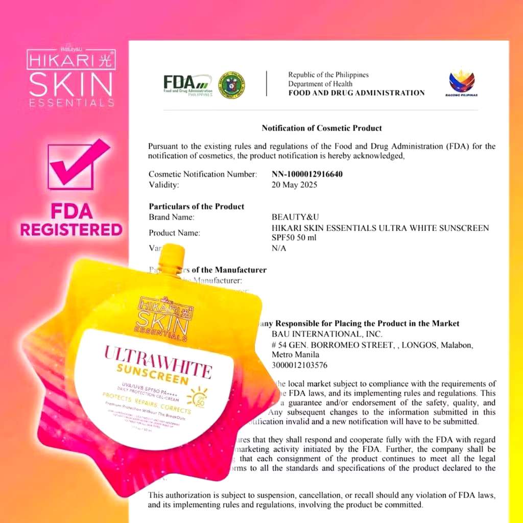 [BUY 1 TAKE 1] Hikari UltraWhite Sunscreen SPF50 PA++++ Whitening Sun ...