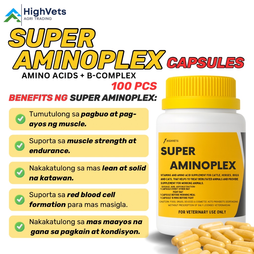 Super Aminoplex Capsules – Gamefowl & Animal Conditioning Support | For ...