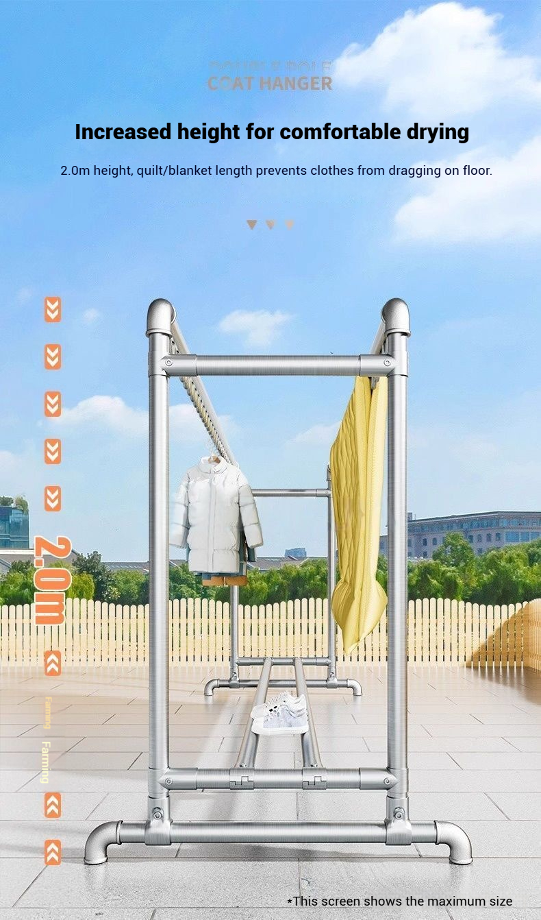 Windproof Clothes Drying Rack Sampayan Ng Damit Heavy Duty Carbon Steel ...