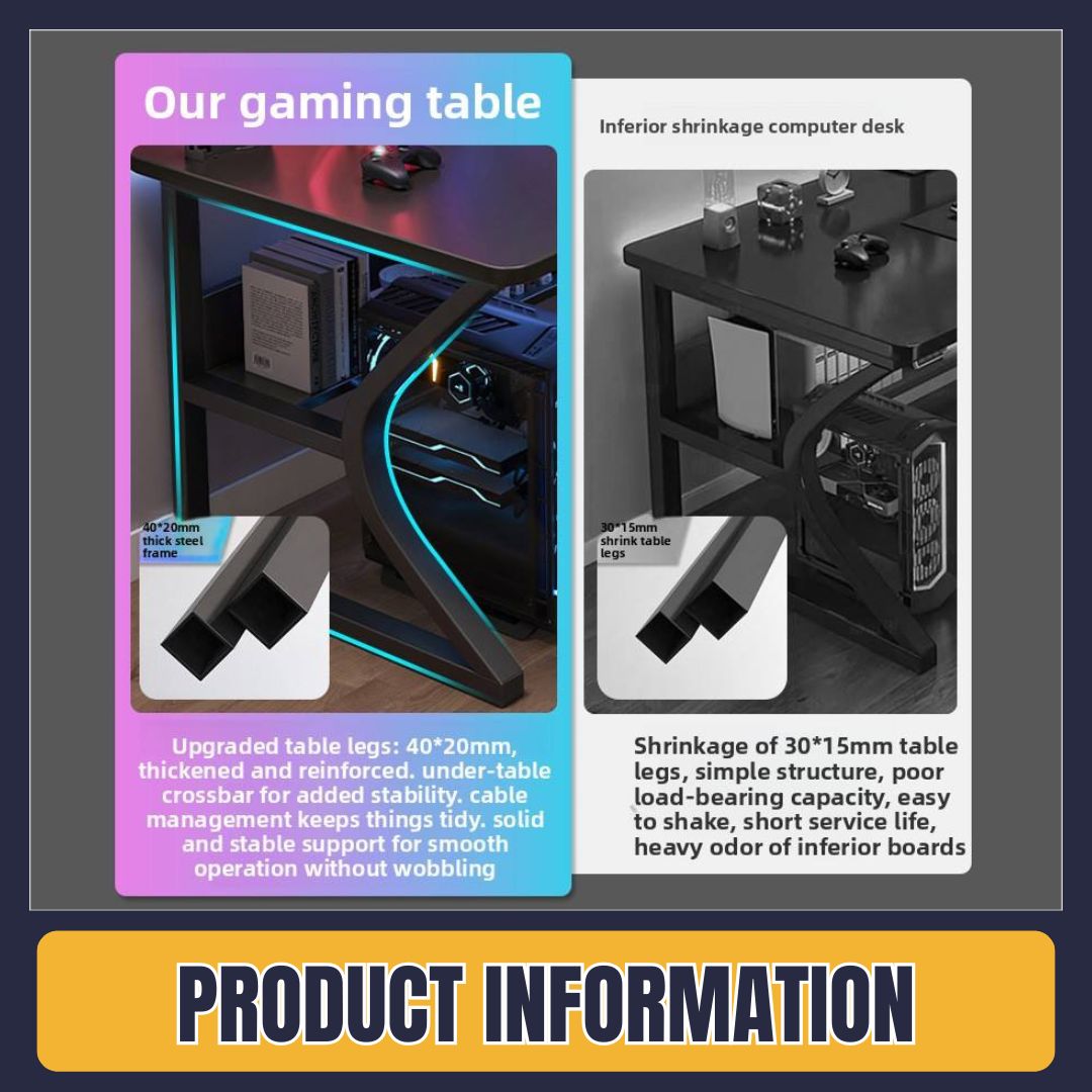 Computer table Arc type office Gaming table | Gaming Desk | Fiberboard ...