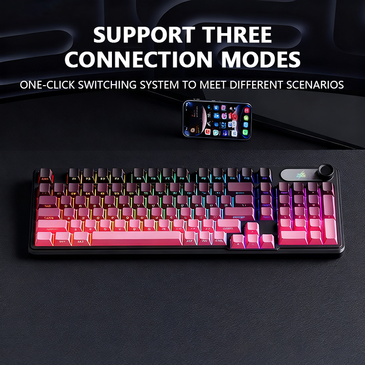 Zeus V102Pro Wireless Keyboard 99 Keys Membrane Gaming Keyboard W ...