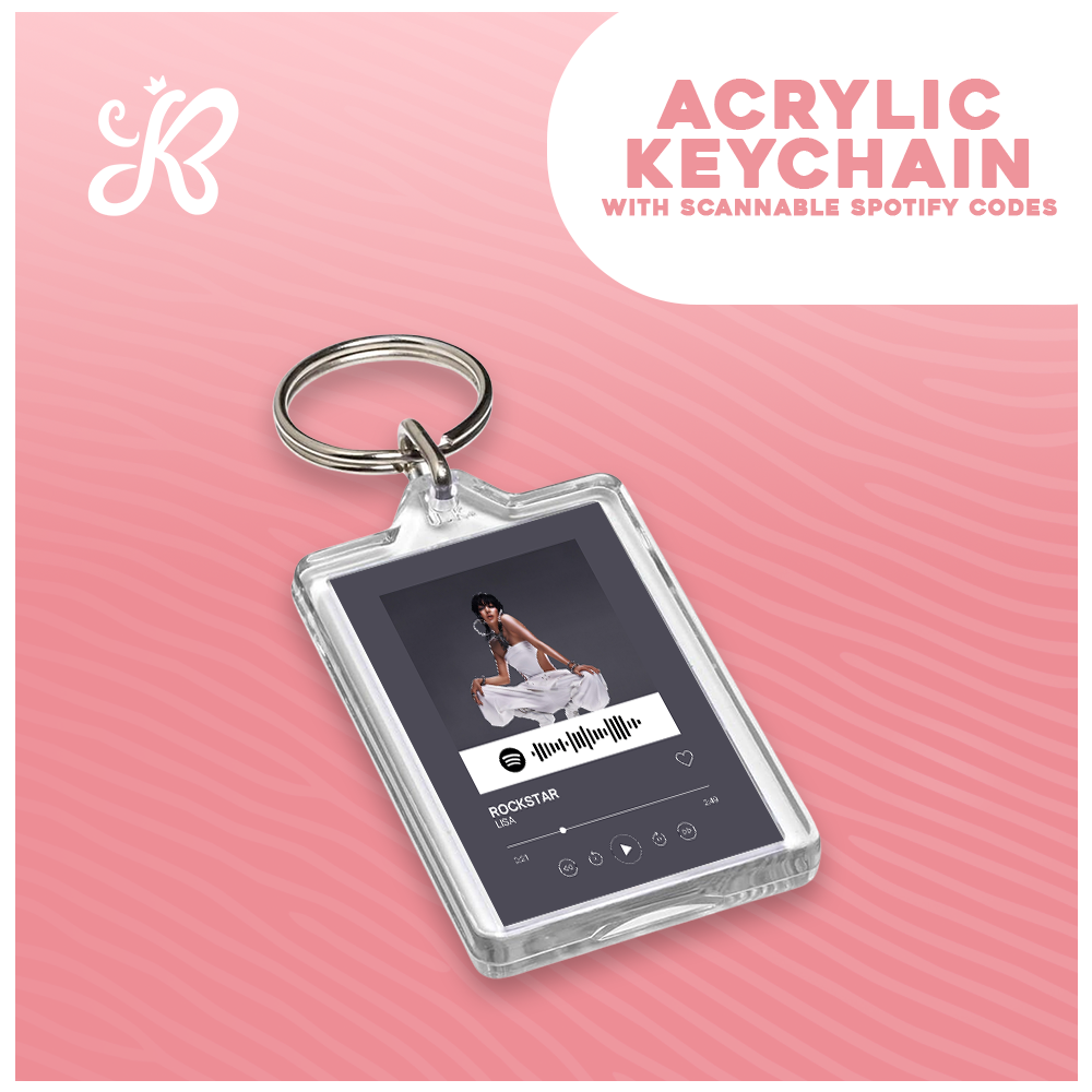 BLACKPINK LISA-Inspired Acrylic Keychain with Scannable Spotify Code ...
