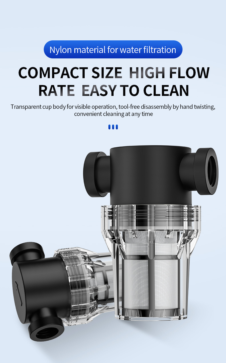 Pre-filter Tap water filter small front water purifier plastic pipe ...