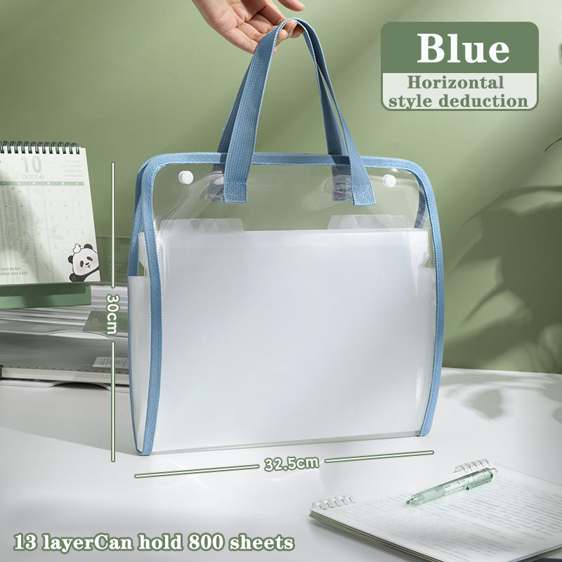 13 Layers Document Organizer Long Size/A4 Expanding File Folder ...