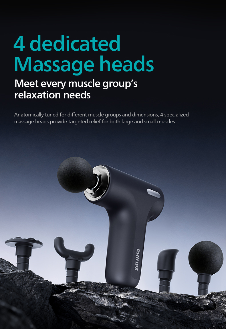 Philips Mini Massage Gun Smart Touch Screen Massage Gun 6 Levels Of ...