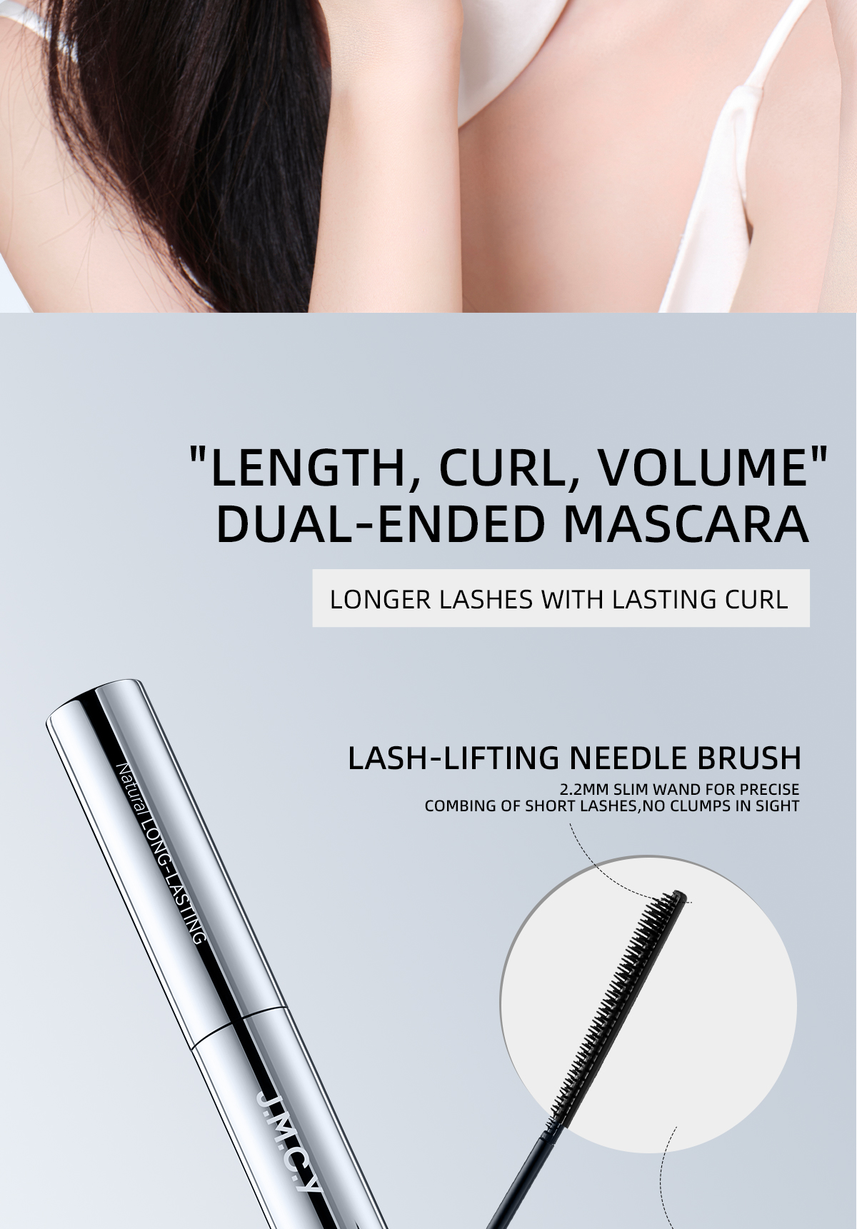 JMCY Mascara 72H Long Lasting Volumizer Mascaras Waterproof Curl ...