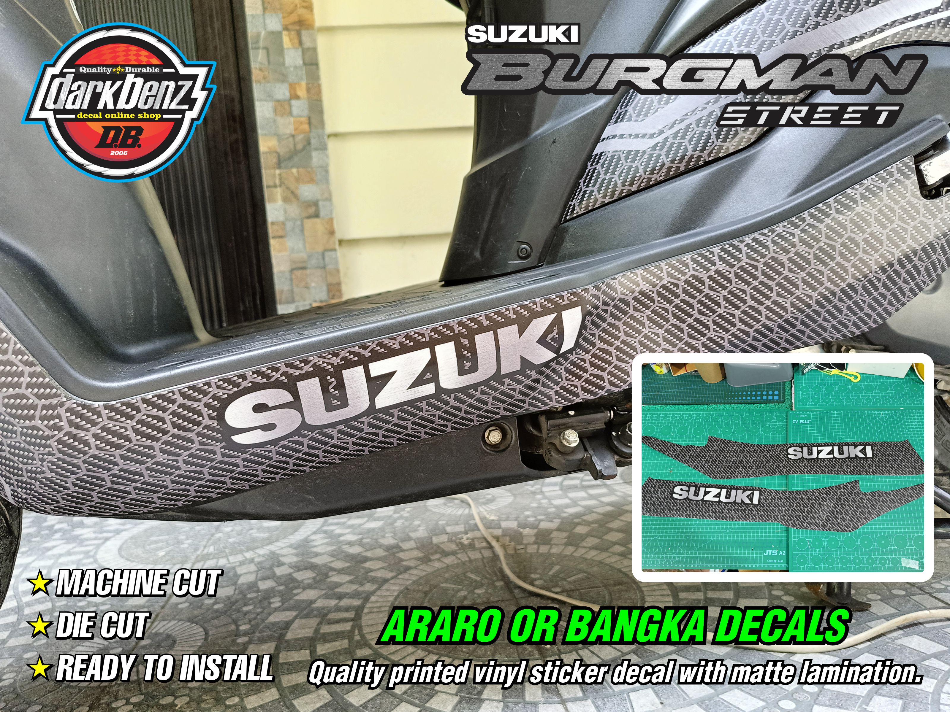 Suzuki Burgman Street & EX New Concept Quality Printed Sticker Decal ...