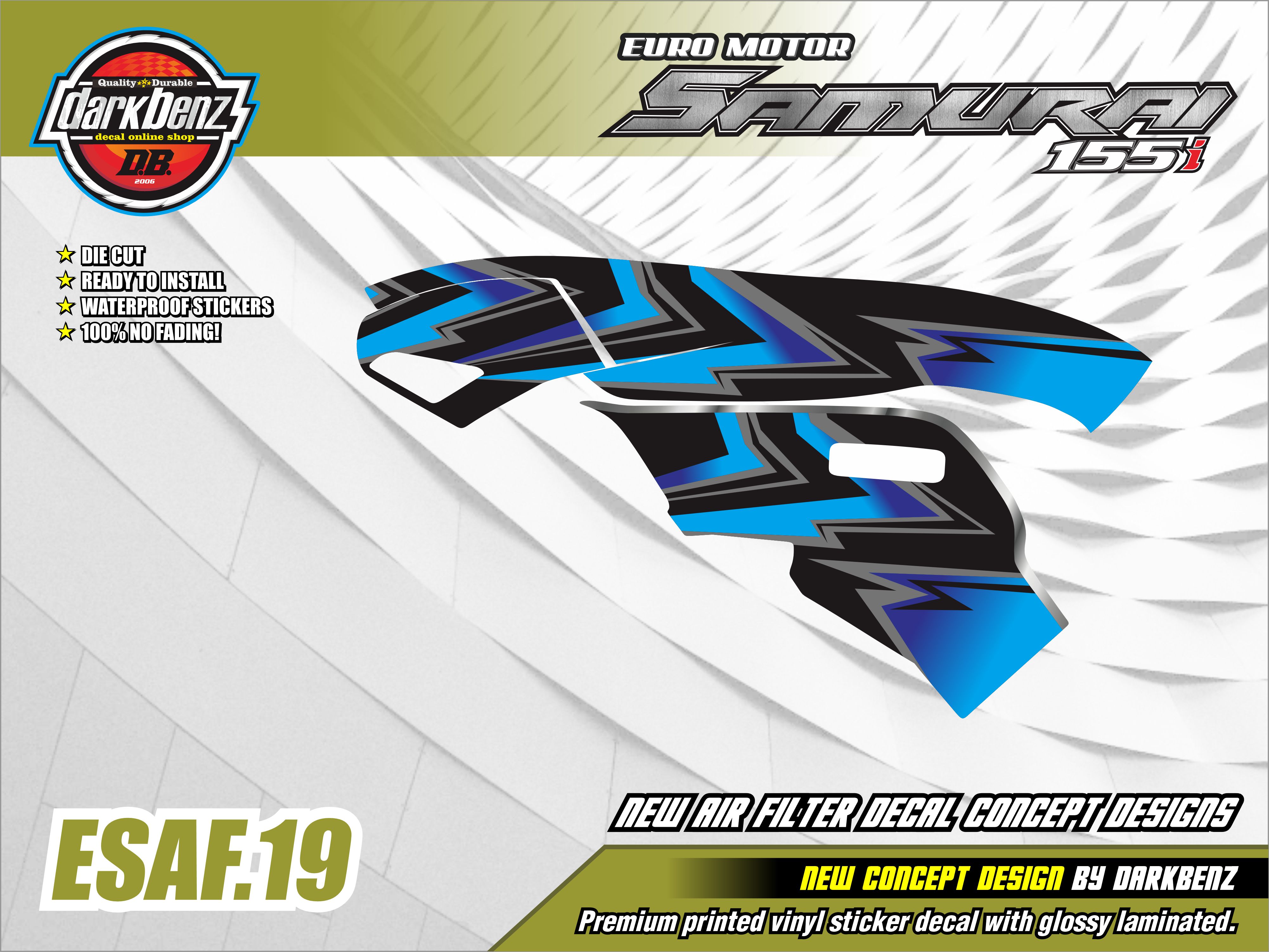 Euro Motor Samurai 155i New Concept Quality Printed Sticker Decal ...