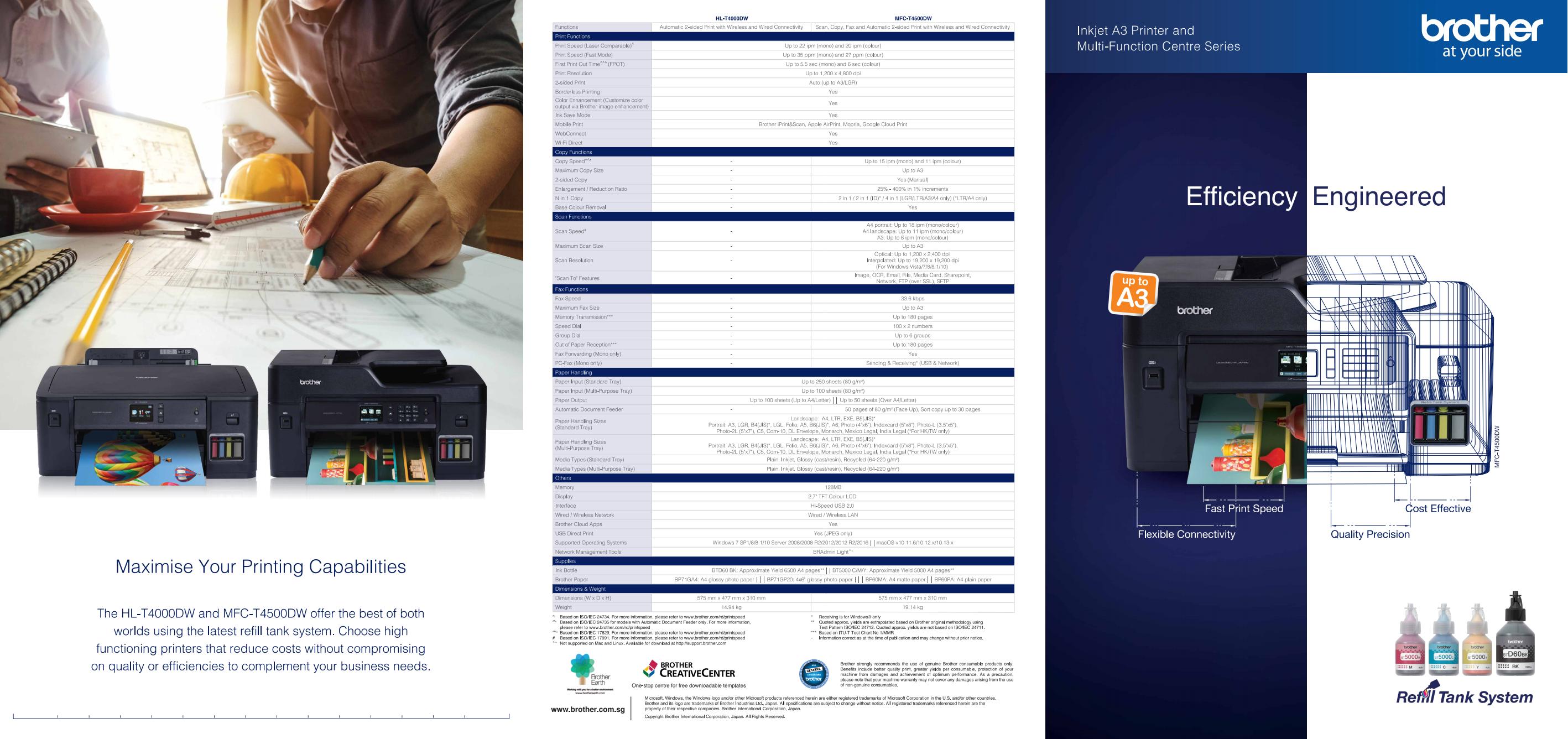 Brother BTD60BK Ink T5000 DCP-T426 T226 T520 T820 T510 T710T220 MFC ...