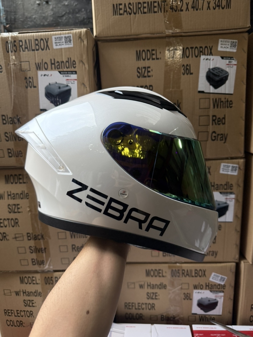 ZEBRA FULLFACE HELMET - ALISTAIR | Shopee Philippines