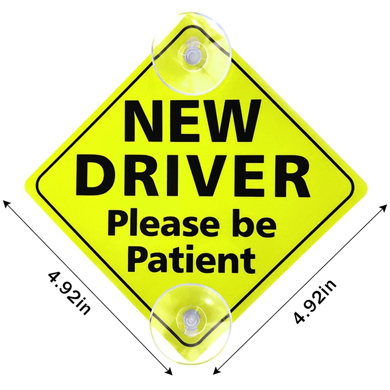 Novice Driver Emblem, 12.5x12.5cm Prominent New Driver Sticker, High ...