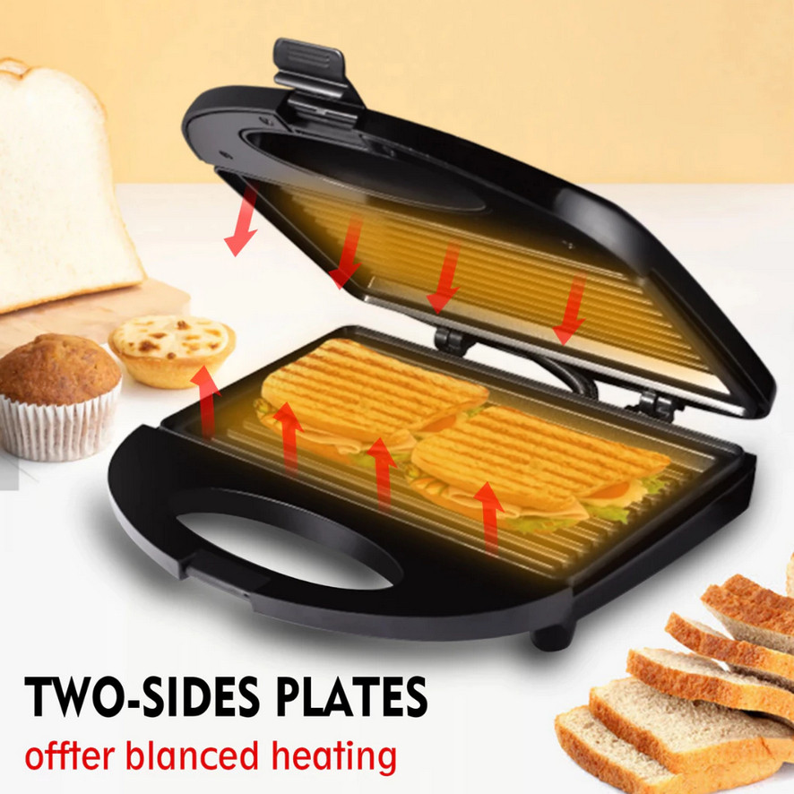 Sandwich Maker Electric Sandwich Machine Non-Stick Toaster Maker Press ...