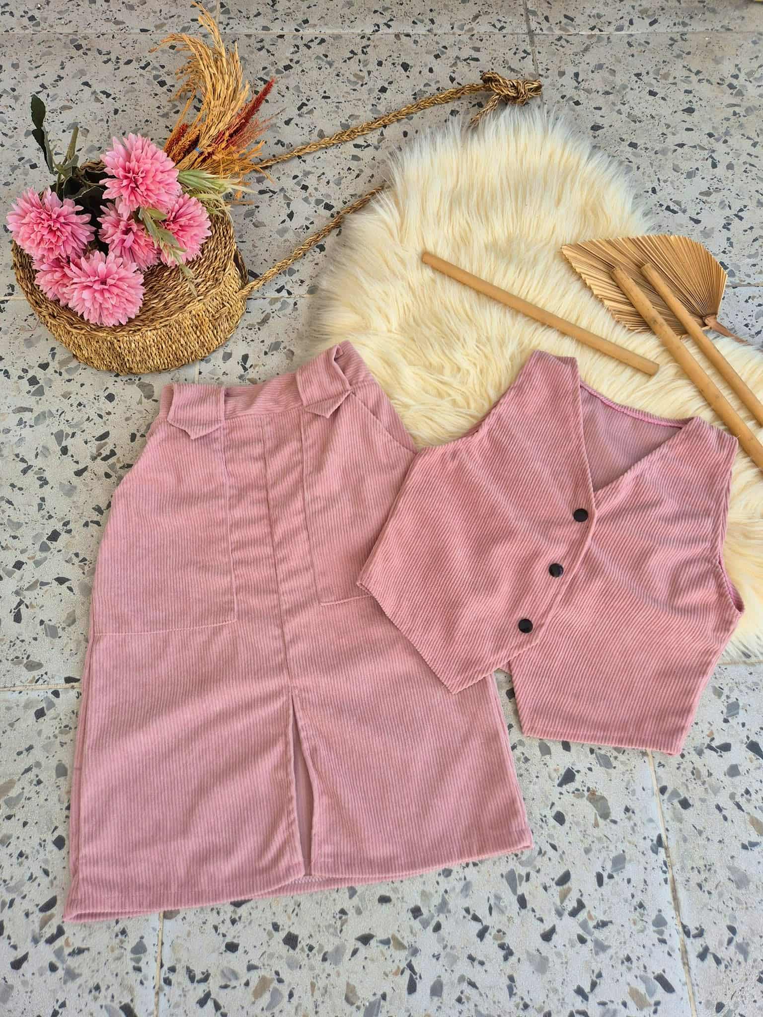 Chaleko Terno Top and Skirt for kids 2-9 yrs old Curduroy fabric ...
