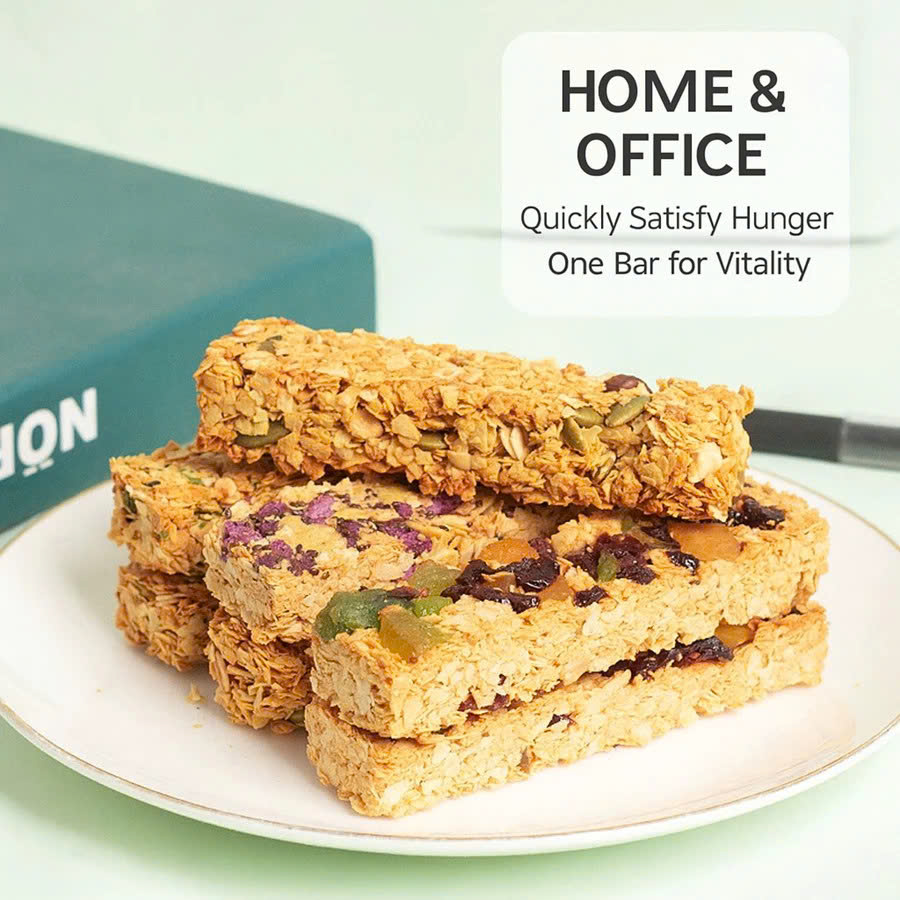 Crunchy Oatmeal Granola Bars– Mixed Nuts, Seeds & Dried Fruits, High ...