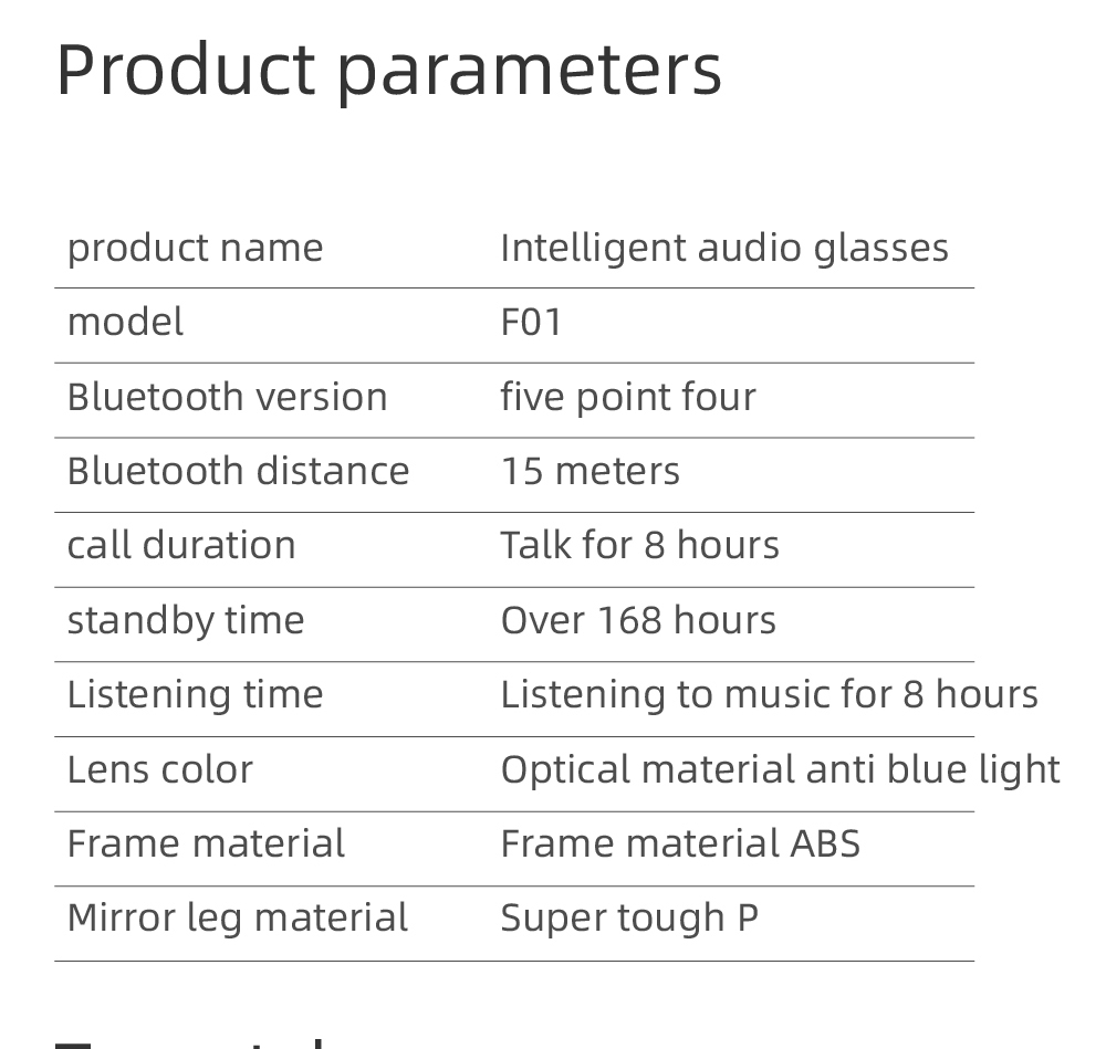 AI Bluetooth Smart Glasses button Control Music Audio Sunglasses Mix ...