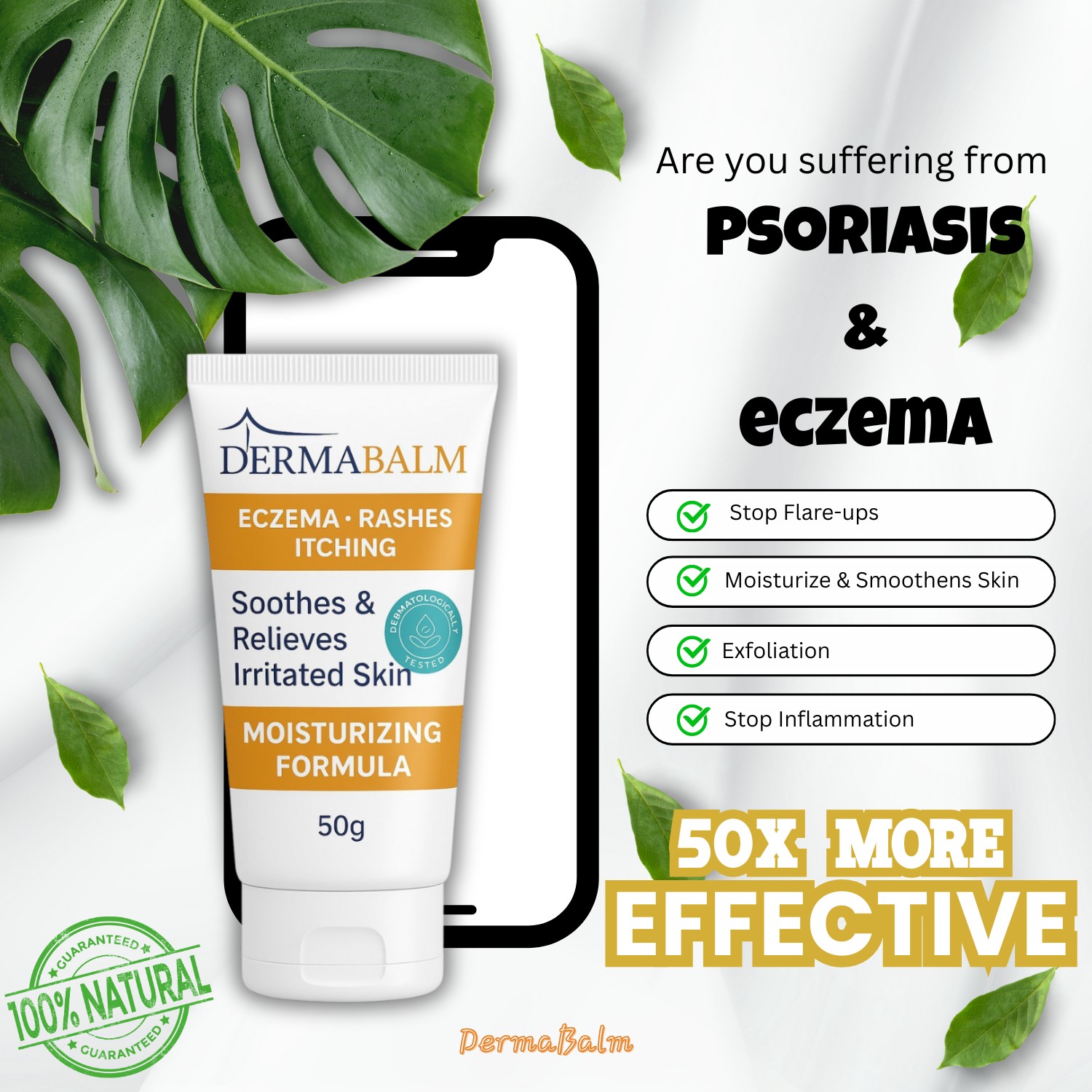 Derma Balm ECZEMA RASHES ITCHING Cream 50g | Soothes & Relieves ...