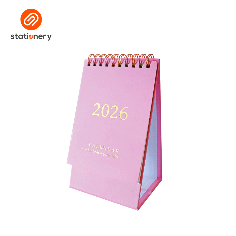 2026 Mini Standing Flip Desk Calendar - Pink | Shopee Philippines
