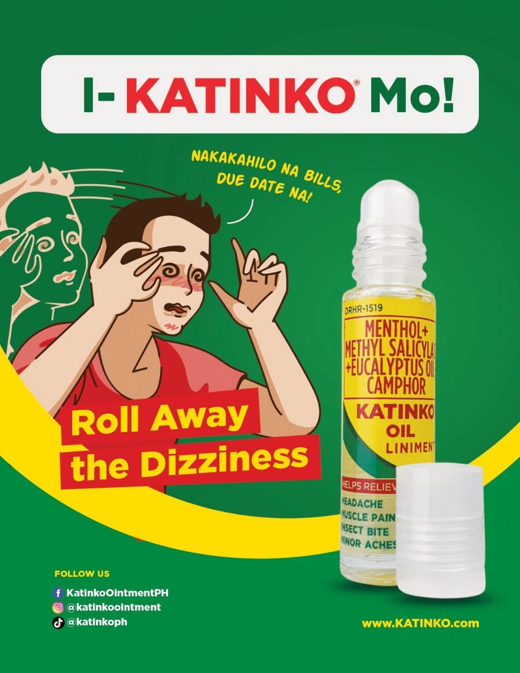 KATINKO OIL LINIMENT ROLL ON 10ML | Shopee Philippines