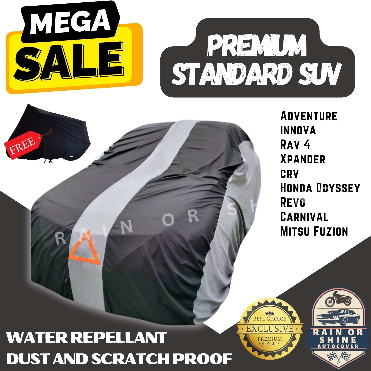 PREMIUM STANDARD SUV CAR COVER - WATER REPELLANT, SCRATCH PROOF AND ...
