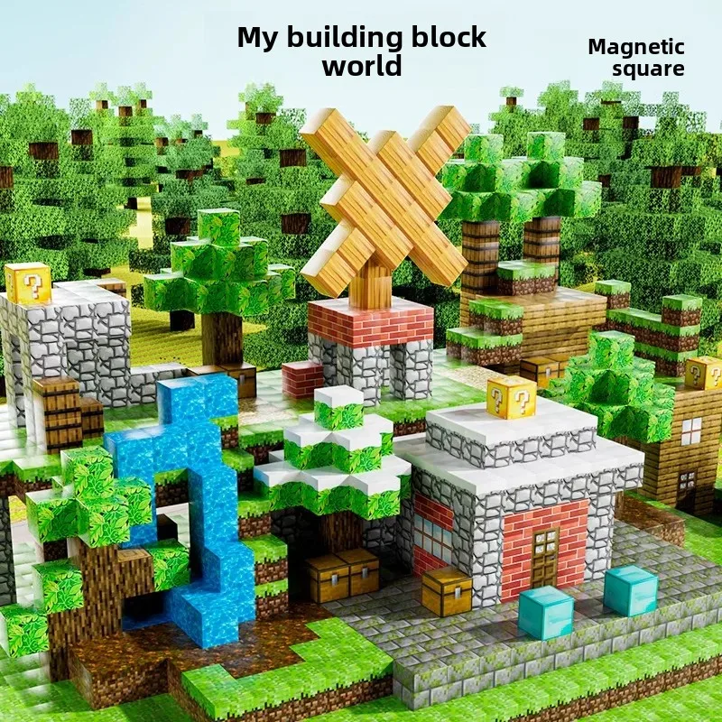 Magnetic Blocks TNT Toy Storage Box Large Kids Organizer for Blocks DIY ...