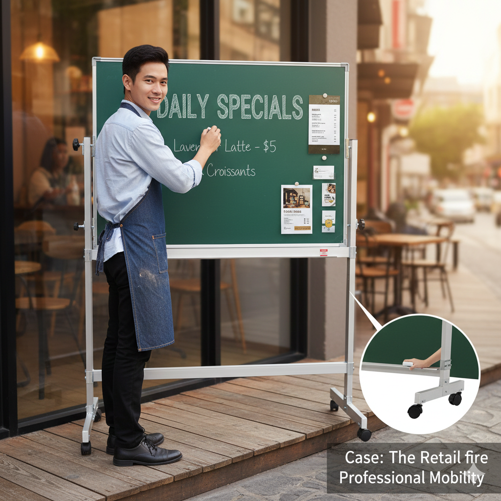 Timco Mobile Chalk Board (Blackboard) | Adjustable, Collapsible Stand ...