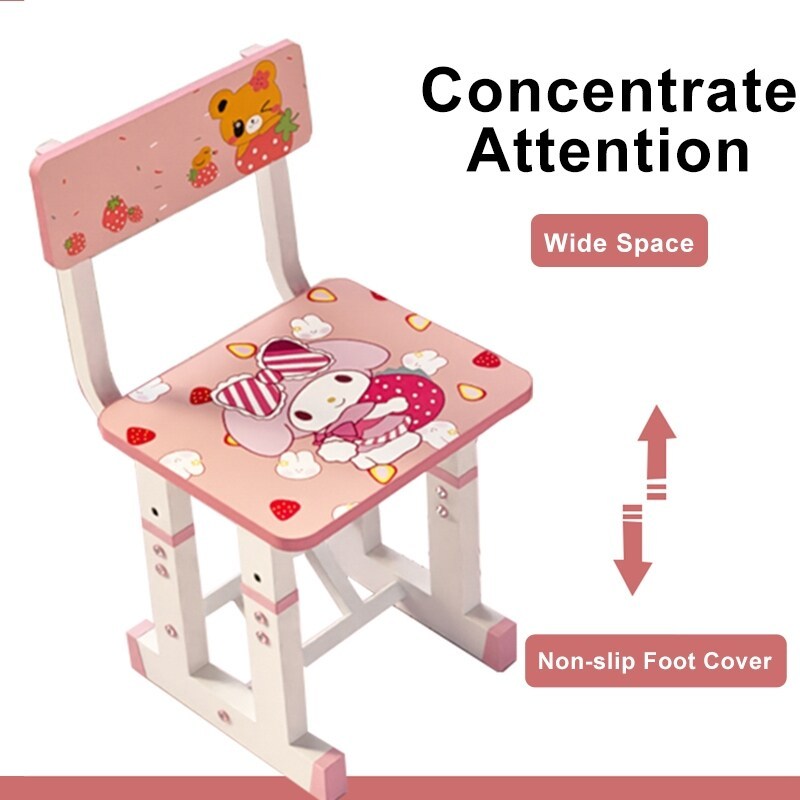 Study Table For Kids Adjustable Height With Chair and Reading Stand ...