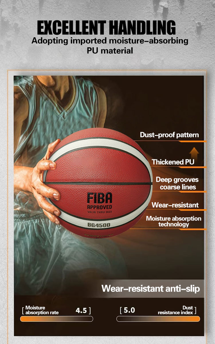 FIBA Size 7 BG Series High Quality BG4500 Basketball Indoor Outdoor ...