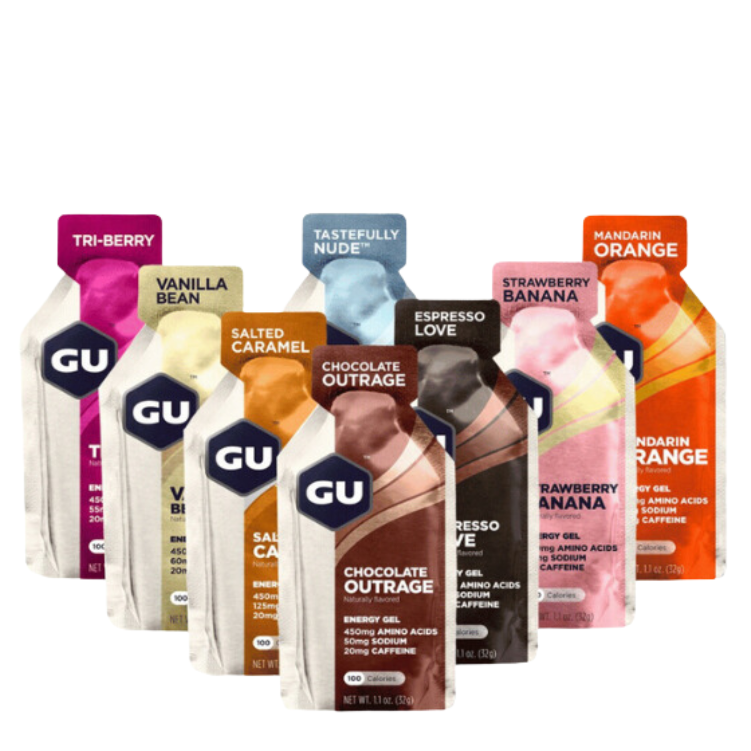 GU Energy Original Sports Nutrition Energy Gel, Fruity Flavors NET WT ...